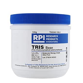 Tris Base Ultra Pure [Tris (Hydroxymethyl) Aminomethane], 100 Grams ...