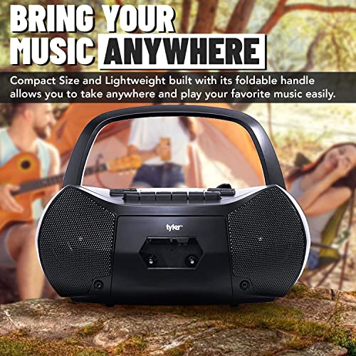 Tyler Portable Boombox CD Player and Cassette Player Combo AM/FM Radio ...