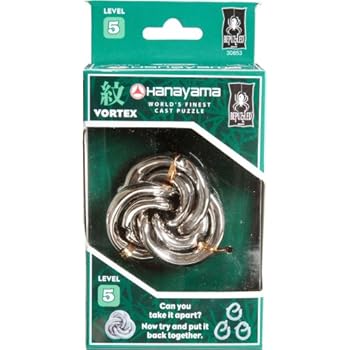 Amazon.com: ENIGMA Hanayama Cast Metal Brain Teaser Puzzle (Level 6 ...