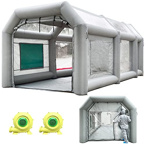 Sewinfla Professional Inflatable Paint Booth 20x10x9Ft with 2 Blowers ...
