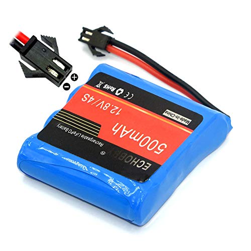 ECHOBBY 4S 12.8V 500mAh LiFePO Battery Pack SM-2P Positive Plug for RC ...