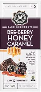 Amazon.com : Dark Chocolate Bee-Berry Honey Caramel Bar- 12 Pack ...