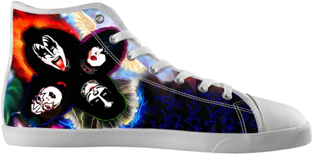 Women's Rock Band Kiss High Top Canvas Shoes Rock Band Kiss Canvas ...