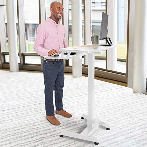 Stand Steady Electric Mobile Podium with Keyboard Tray | Height ...