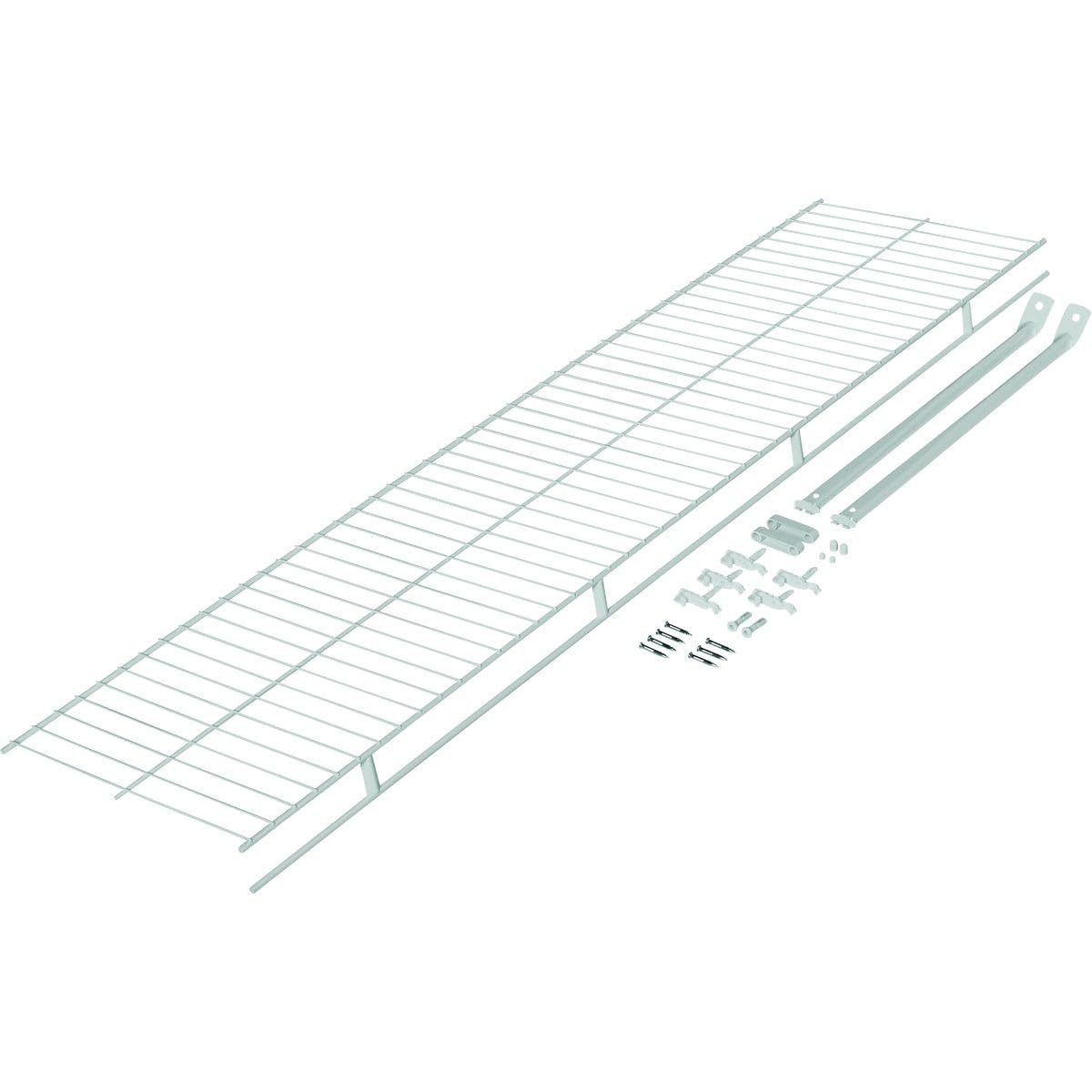 Rubbermaid Direct Wall Mount Closet Shelf, 4 Ft. Wide, Mounting ...