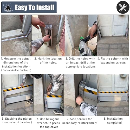 XAWSOP Heavy Duty Water Flood Control Shield Flood Protection Barriers ...