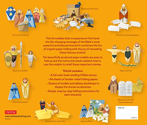Origami Bible Stories for Kids Kit: Paper Figures and 9 Stories Bring ...