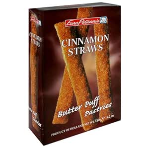 Euro Patisserie Butter Cinnamon Straws, 5.2-Ounce Package (Pack of 8 ...