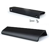homdiy 5in Cabinet Pulls Edge Drawer Pulls Black Cabinet Handles 10Pack ...