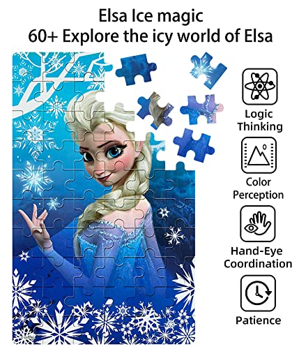 NEILDEN Disney Frozen Elsa Puzzle 60 Piece Jigsaw Puzzle for Kids Ages ...
