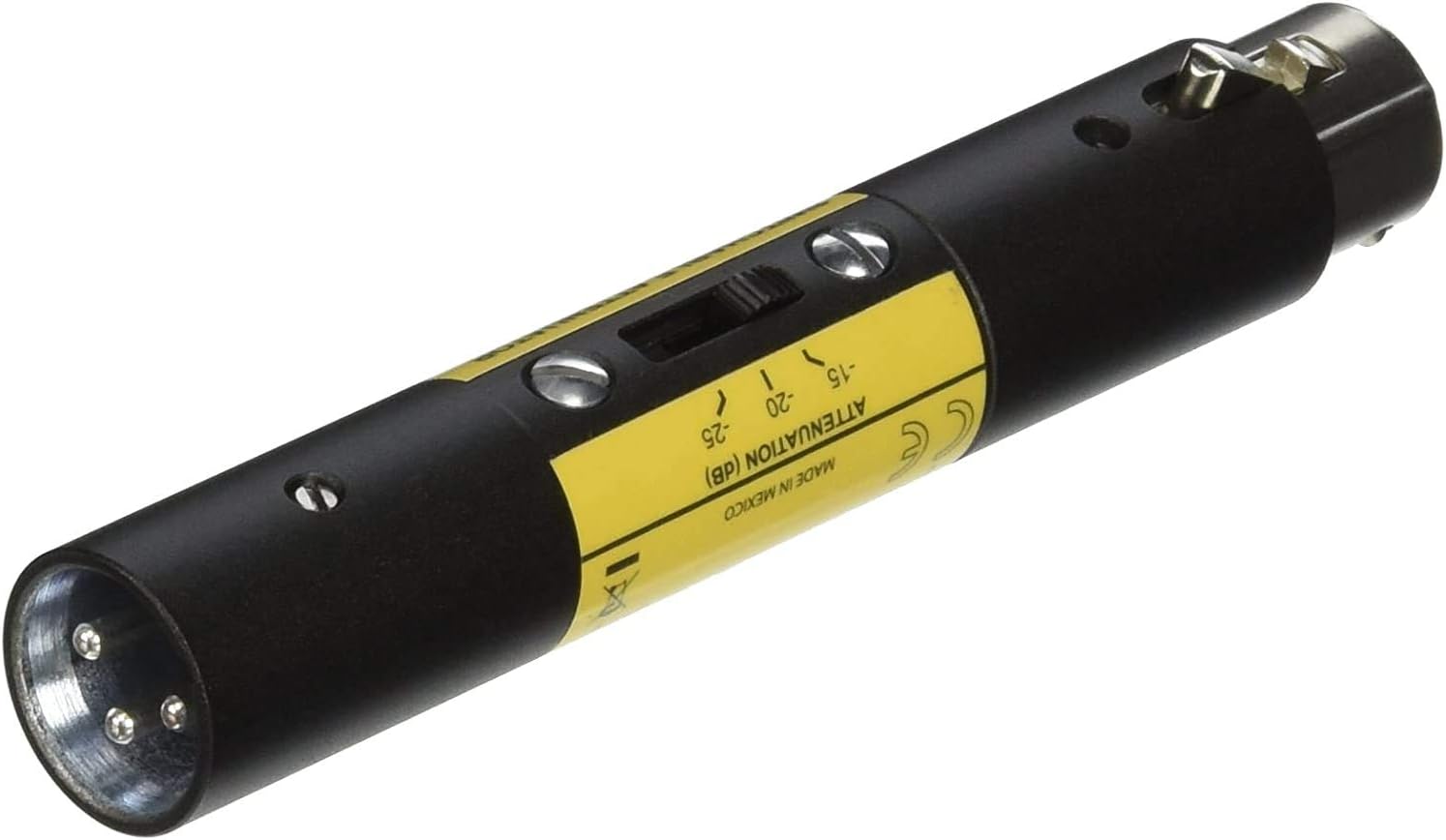 Shure A15AS Switchable Attenuator (15, 20, 25 dB), Passes Phantom Power ...
