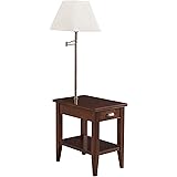 Amazon.com: Leick Rustic Slate Tile Chairside Swing Arm Lamp Table ...