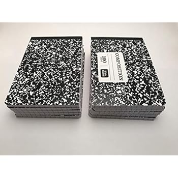 Amazon.com : Composition Book cut in half, Wide Ruled, 7.50 x 4.75 Inch ...