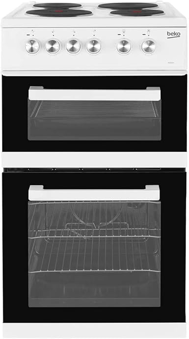 Beko KD531AW 500mm Twin Cavity Electric Cooker Sealed Hob White: Amazon ...