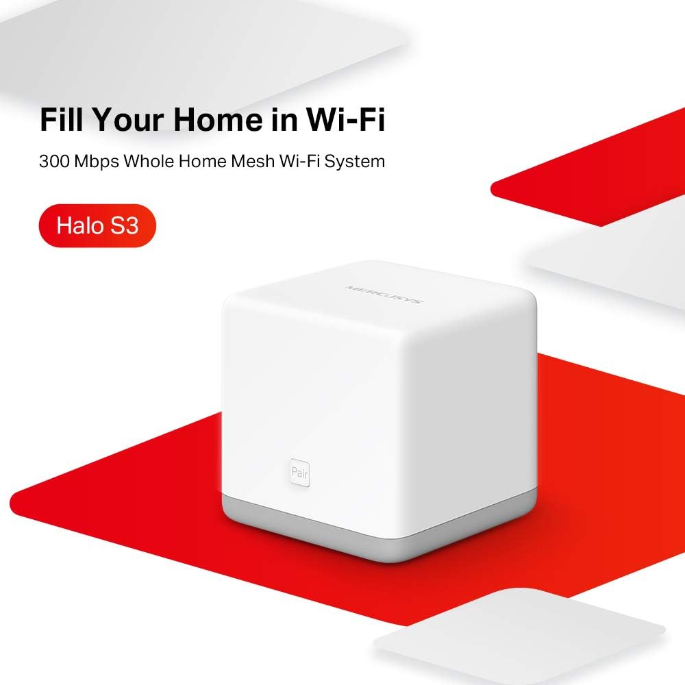 Mercusys Halo S3(2-Pack) 300Mbps Whole Home Mesh Wi-Fi System (Wi-Fi ...
