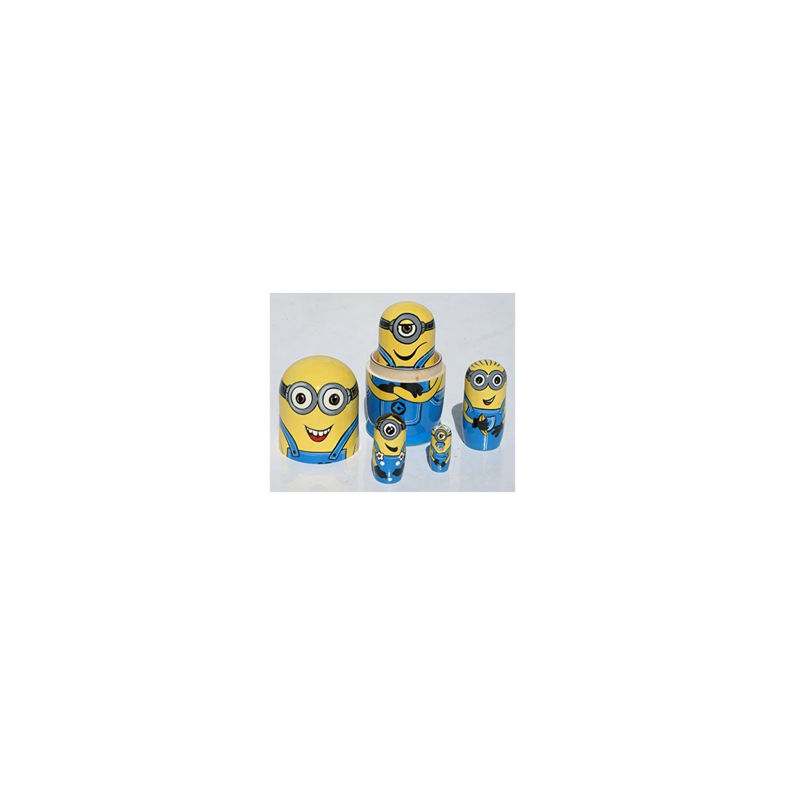 Minions Matryoshka Wooden Nesting Stacking Dolls Handmade Despicable Me ...