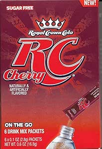 Amazon.com: RC Cherry Cola on the Go 6 Drink Mix Packets (1 Box ...