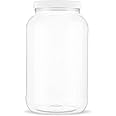 Amazon.com: 1 Gallon Clear Plastic Jar - Large Wide Mouth Container ...