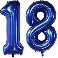 Amazon.com: 40 inch Navy Blue Number 18 Balloon ，Giant Large Aluminum ...