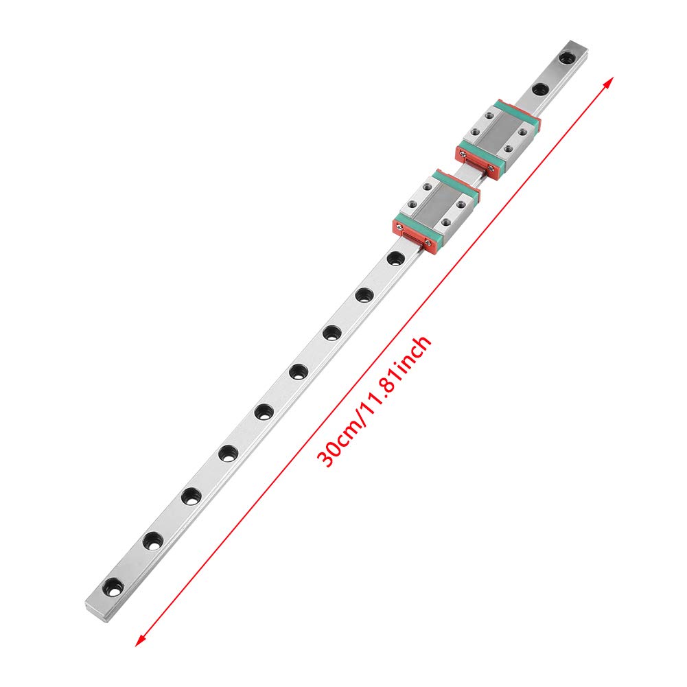 MGN9B 300mm Linear Guide Rail 9mm Linear Sliding Gide with 2pcs MGN9B ...