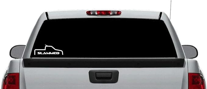 Amazon.com: Xpin Graphics Slammed Truck Lowered Vinyl Sticker Decal ...