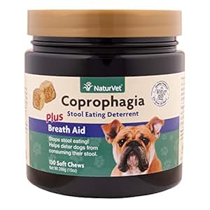 NaturVet Coprofagia Taburete Comer Disuasión Plus Aliento Ayuda para ...