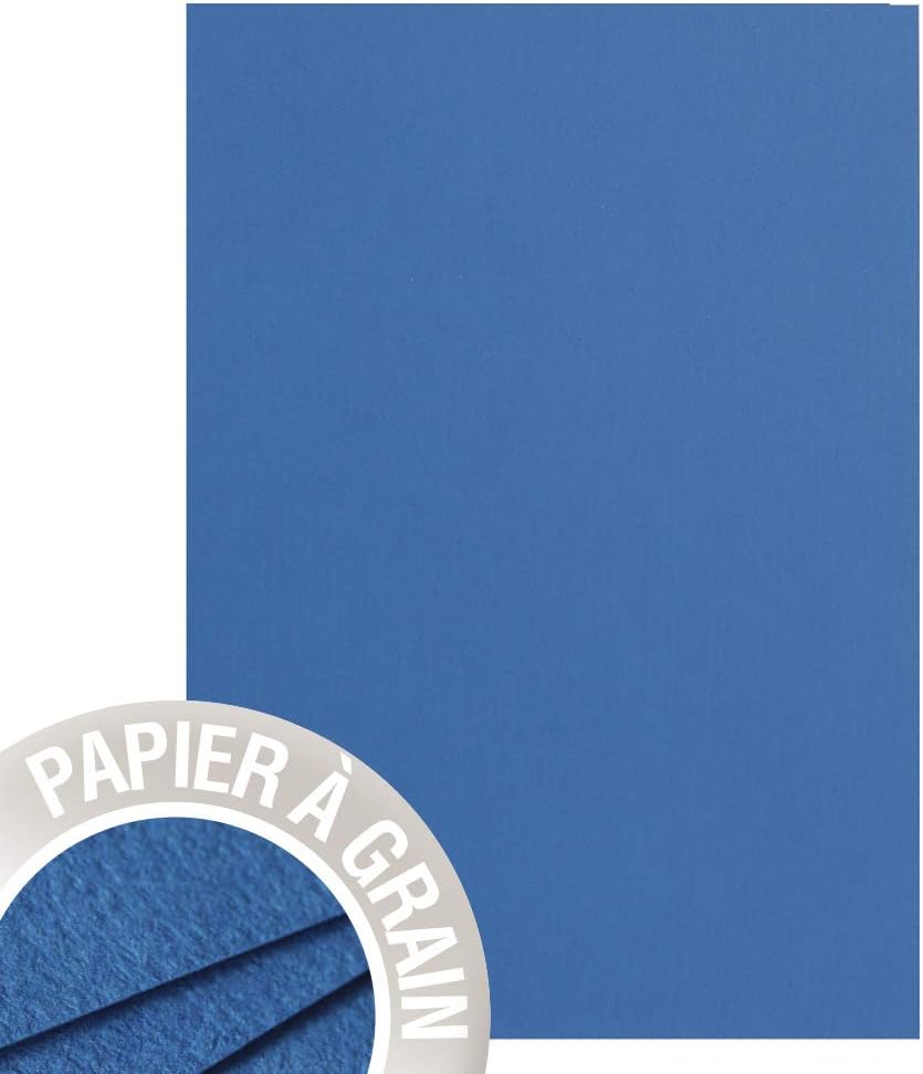 Clairefontaine Grained Paper, A4, 210 gsm – Sky Blue, 25 Sheets – BigaMart