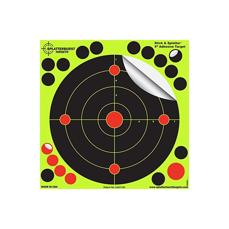 Splatterburst Targets - 8 inch Stick & Splatter Self Adhesive Shooting ...