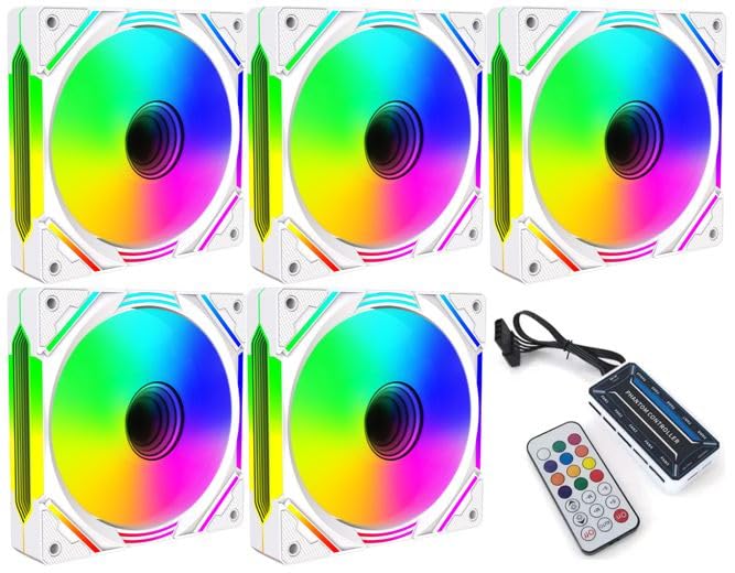 Mua [Small Lab] PC Case Fan Set of 5 120mm LED ARGB 6pin Fan Hub with ...