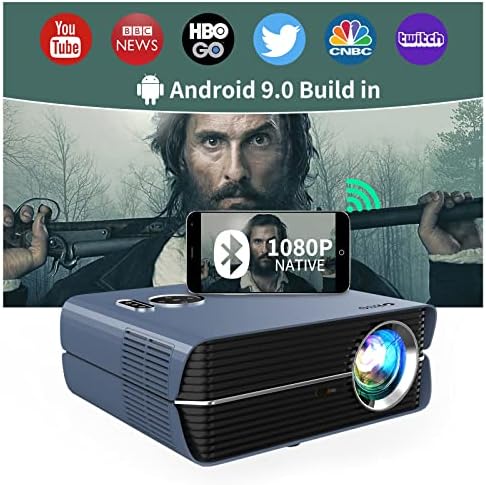 Native 1080P WiFi Projector with Bluetooth, Smart Home Theater ...