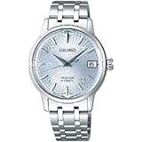 Amazon.com: SEIKO Ladies Presage Automatic Light Blue dial Silver ...
