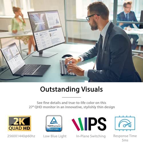 Dell UltraSharp 27 Monitor U2719DX, 27-inch QHD 2K 1440p IPS LED ...