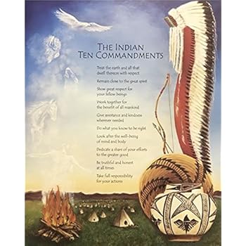 Amazon.com : Native American 10 Commandments Poster Native American ...