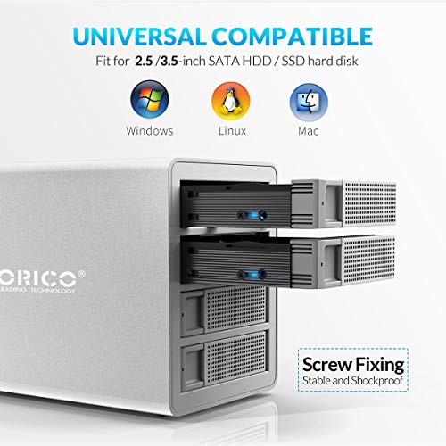 ORICO 4 Bay USB 3.0 to SATA External Hard Drive Enclosure Support 64TB ...