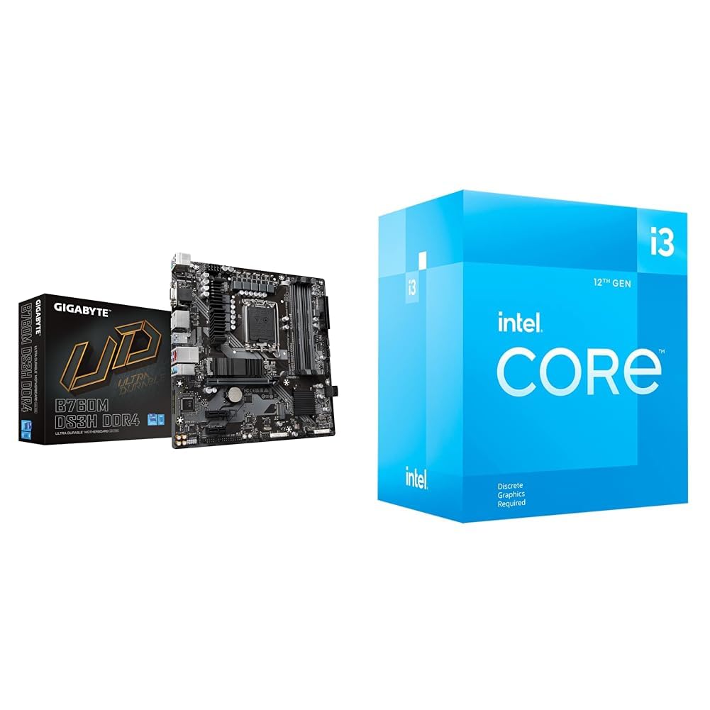 Mua B760M DS3H DDR4 & Intel® Core™ 12th Gen i3-12100F Desktop Processor, Featuring PCIe Gen 5.0 ...