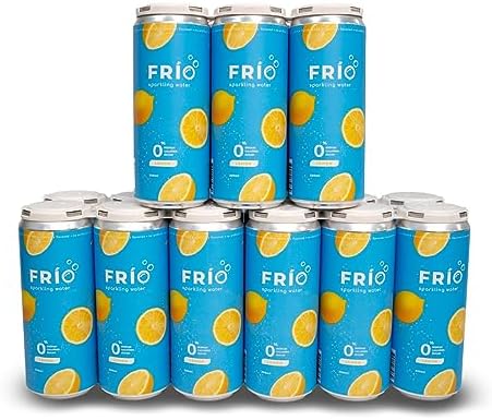 Frio Lemon Sparkling Water-18 Pack x 330ml - 0 Sugar, 0 Calories, No Artificial Sweetener ...