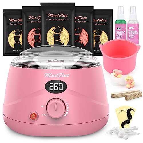 Waxing Kit, Wax Kit for Women Men MaxFlat Digital Wax Pot Hard Wax Kit ...