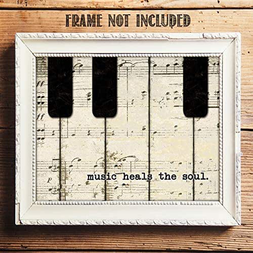 Amazon.com: Music Heals The Soul- 8 x 10 Wall Art Print- Ready To Frame ...