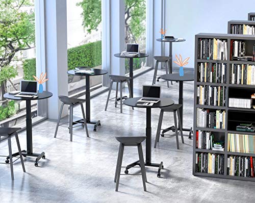 Stand Steady Height Adjustable Round Table & Multifunctional Mobile ...