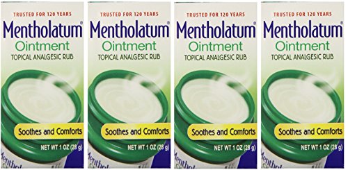 Buy Mentholatum Ointment, Topical Analgesic Rub, 1 OZ (Pack of 4 ...