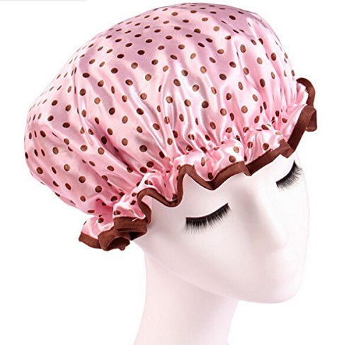 Amazon.com : Fashion Design Stylish Reusable Shower cap with Beautiful ...
