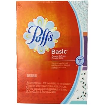Amazon.com : Puffs Basic Facial Tissues, 180 ct, 3 pk : Grocery ...