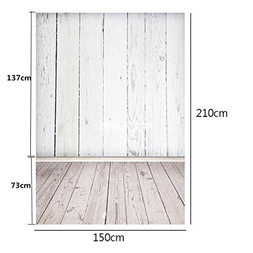 Mohoo 5X7ft Silk White Wood Floor Photography Backdrop Studio - Want It All