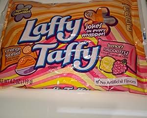 Amazon.com : Laffy Taffy (1) Bag - 12 Bars Orange Sorbet & Lemon ...