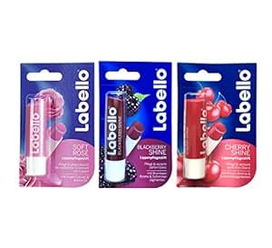 Amazon.com : Labello Soft Rose, Labello Blackberry Shine, Labello ...