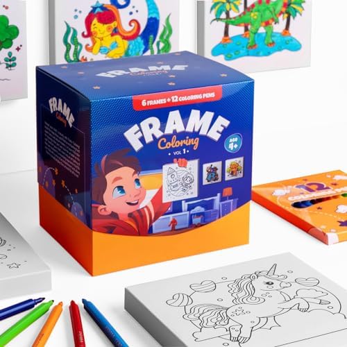 سعر Coloring Box for Kids Contains 6 Self Adhesive Coloring Boards and ...