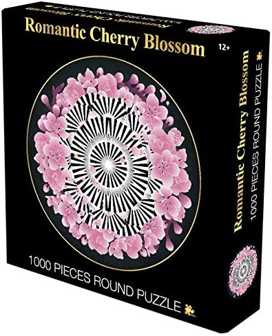 CYBERNOVA1000 Piece Round Jigsaw Puzzles Cherry Blossom Intellectual ...