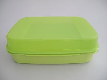 TUPPERWARE Lunchbox Green Large Tin Container 2.5 L: Amazon.co.uk: Kitchen & Home