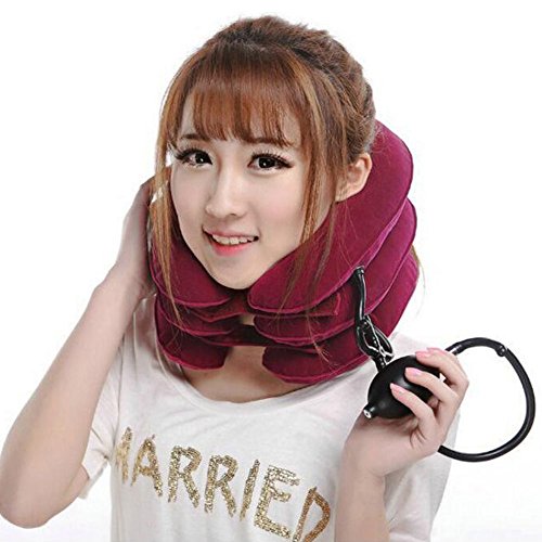 Cervical Neck Traction Device, AIYoo 3 Layers Inflatable Neck Back ...