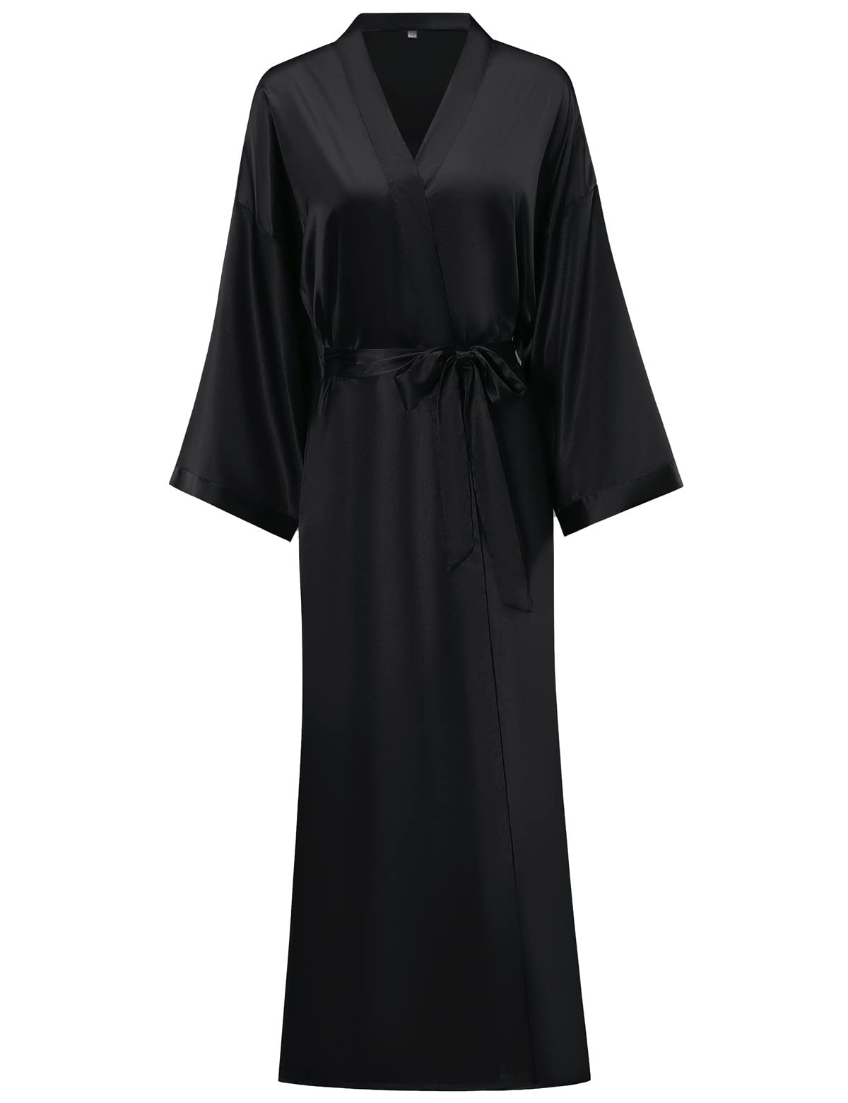 V Vaborous Women's Soft Plus Size Long Satin Robes Silk Full Length ...